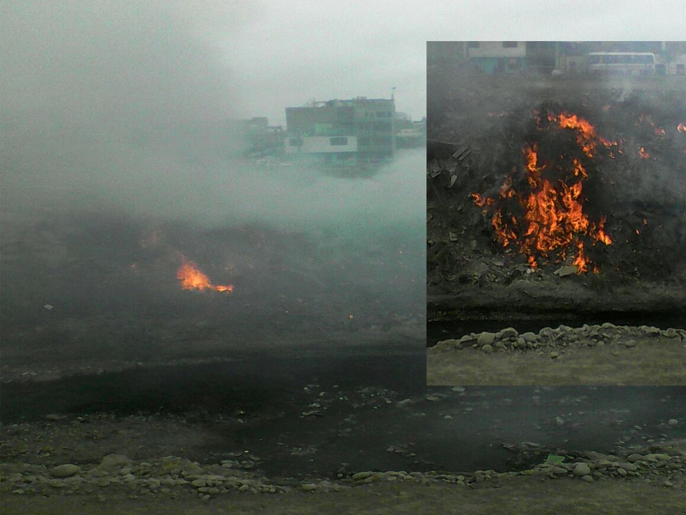 WhatsApp: quema de basura a orillas del río Rímac genera contaminación ...