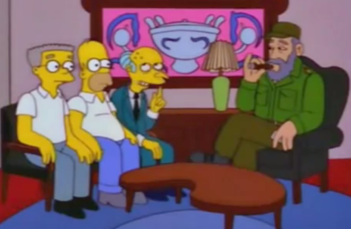 Fidel Castro le robó un trillón de dólares al señor Burn en Los ...